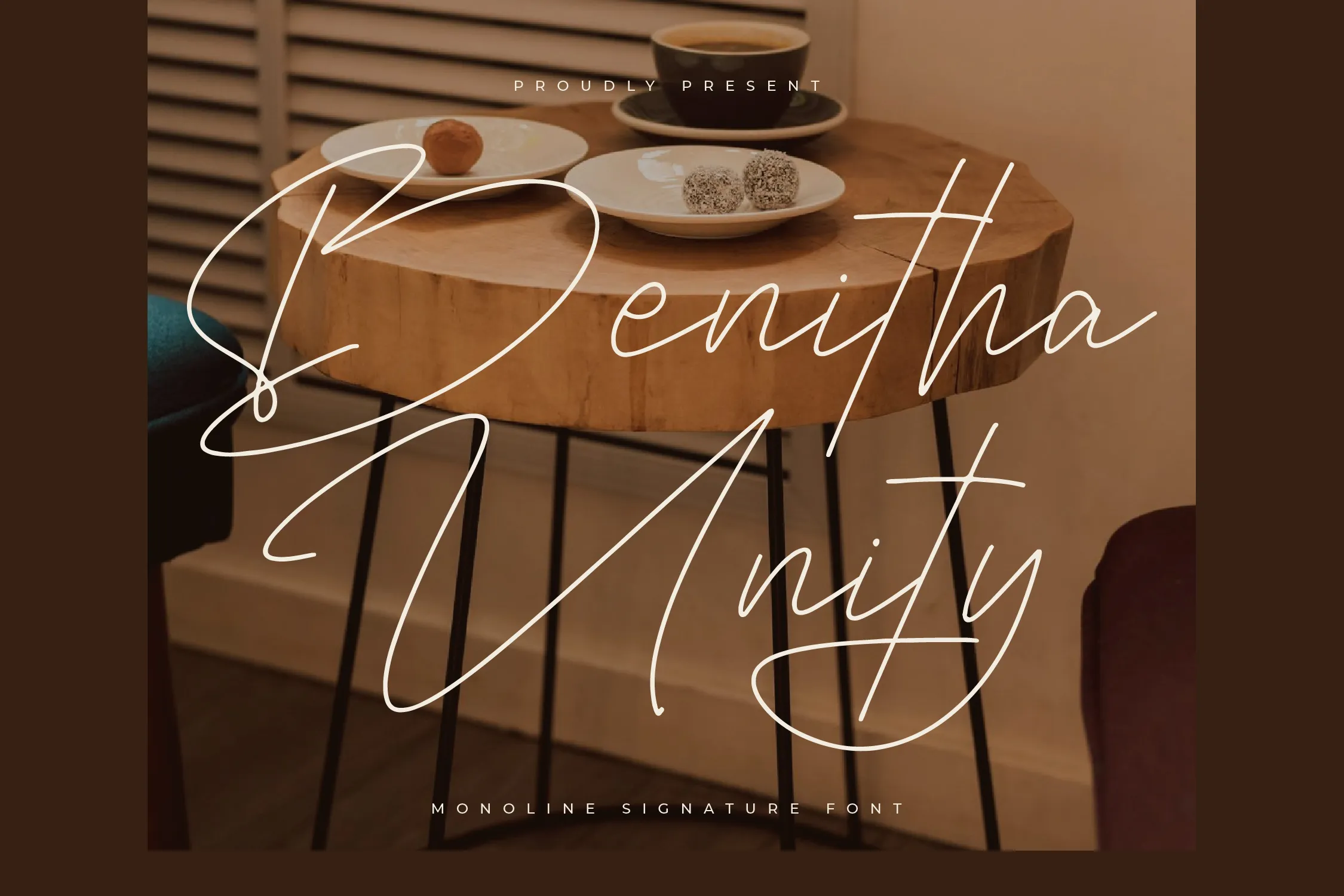 Benitha Unity - Monoline Signature Script Font | Letterena Studios