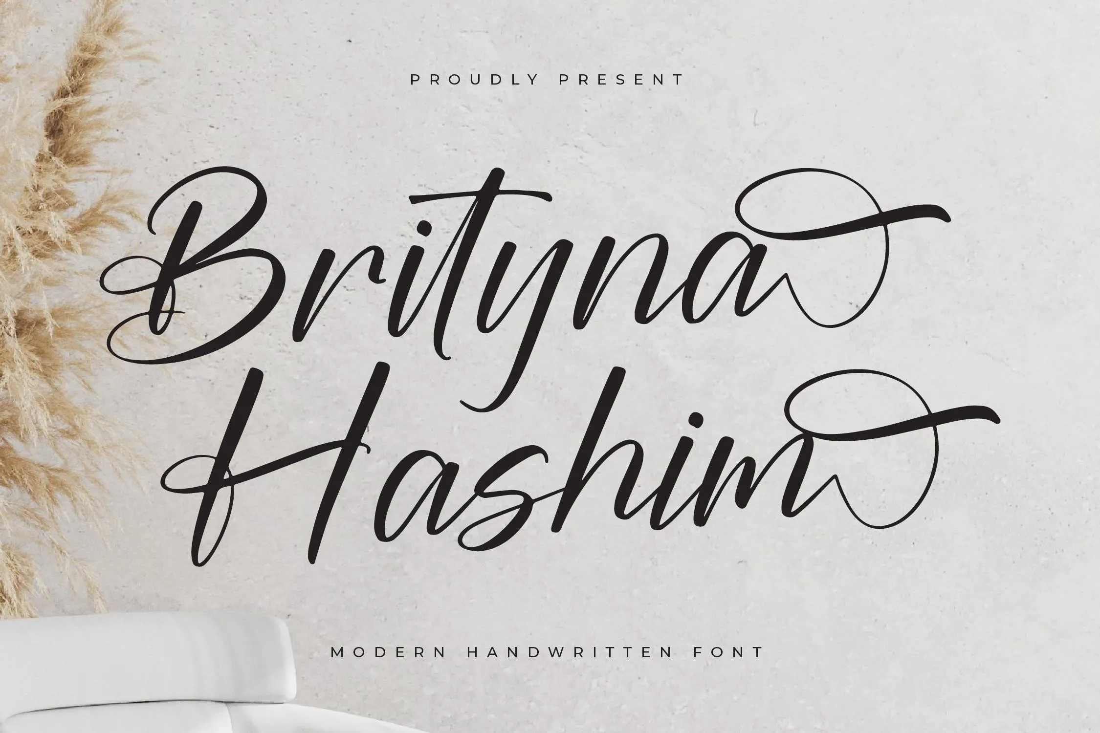 Brityna Hashim - Monoline Handwritten Font Font | Letterena Studios
