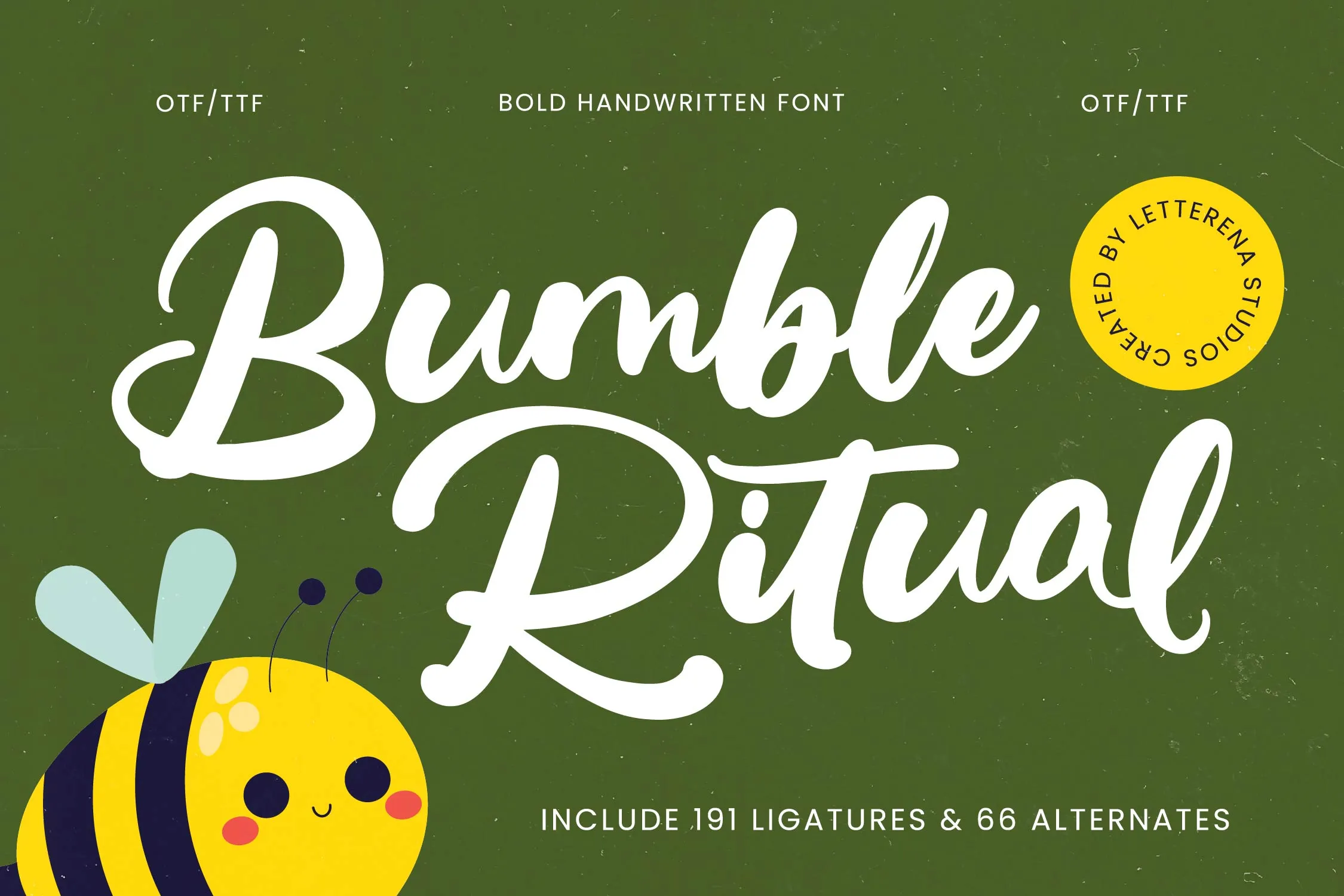 Bumble Ritual - Bold Handwritten Font Font | Letterena Studios