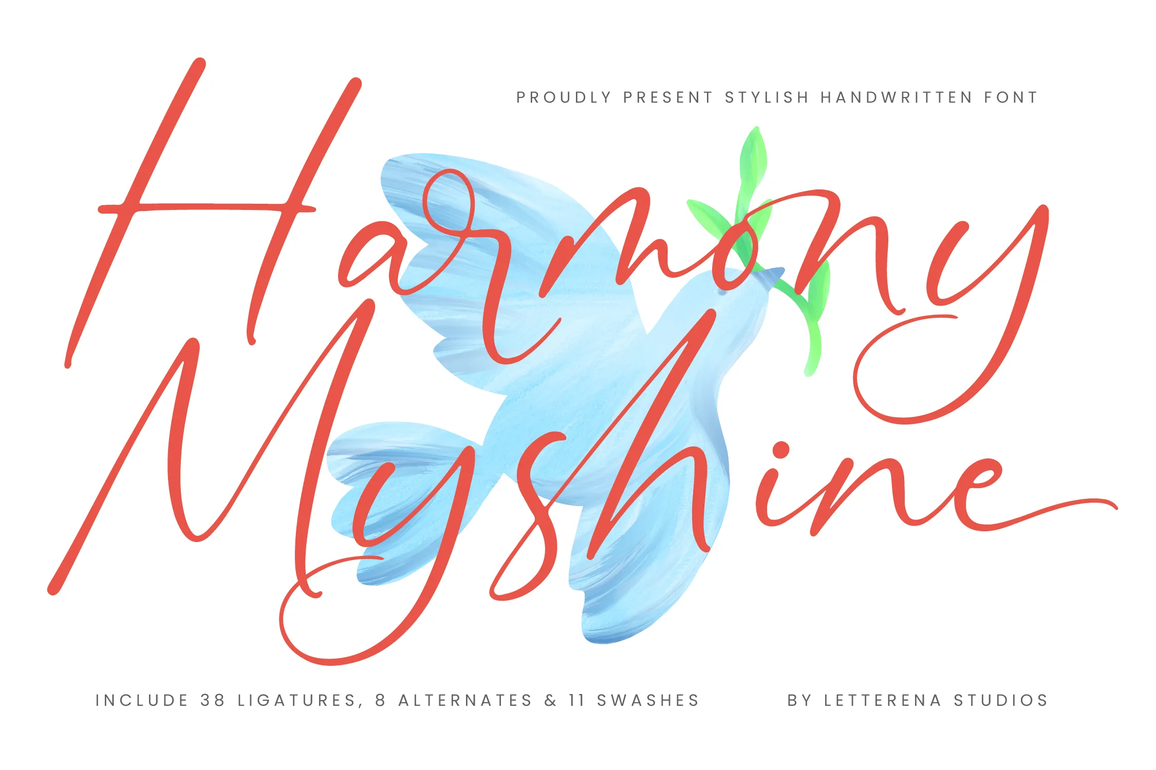 Harmony Myshine - Stylish Handwritten Font Font | Letterena Studios