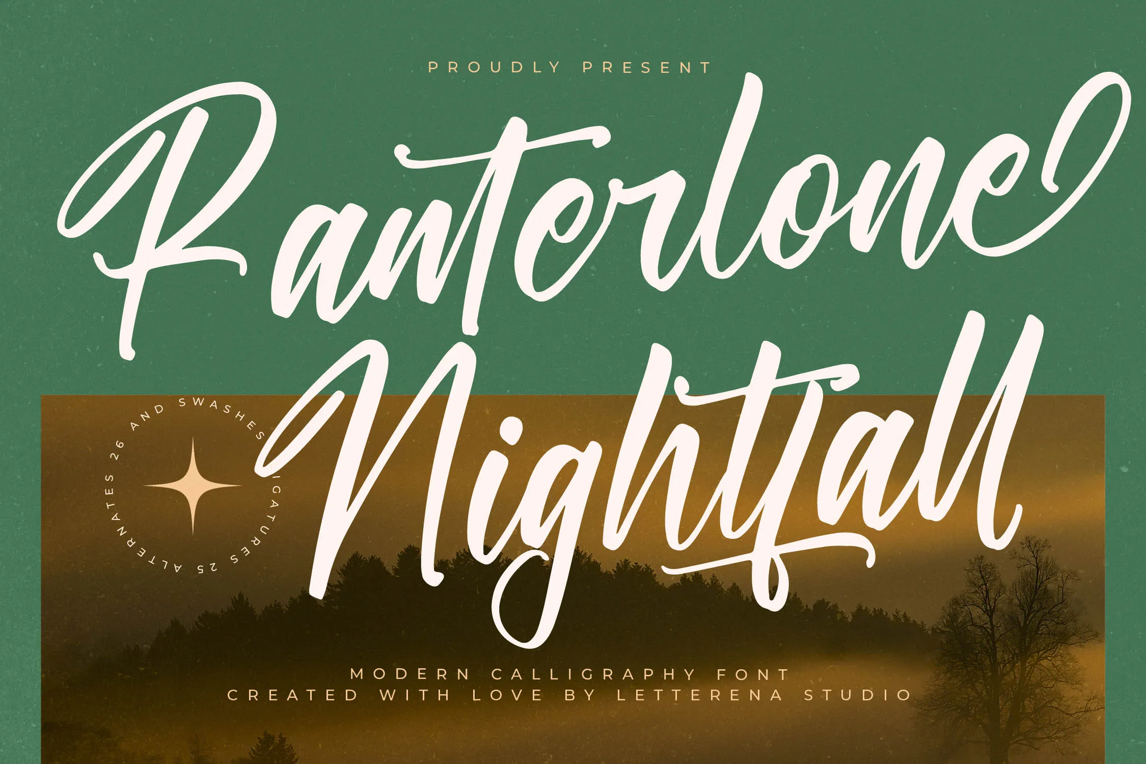 Ranterlone Nightfall - Modern Calligraphy Font Font | Letterena Studios