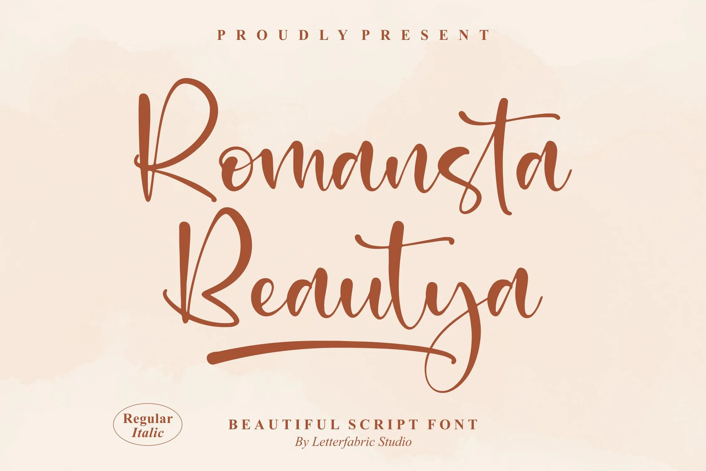 Romansta Beautya - Beautiful Script Font Font | Letterena Studios